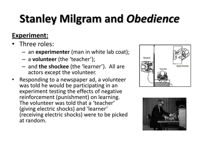 Bradford 213 lecture 3 four famous social psychology experiments | PPT