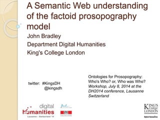 A Semantic Web understanding of the Factoid Prosopography model | PPTX
