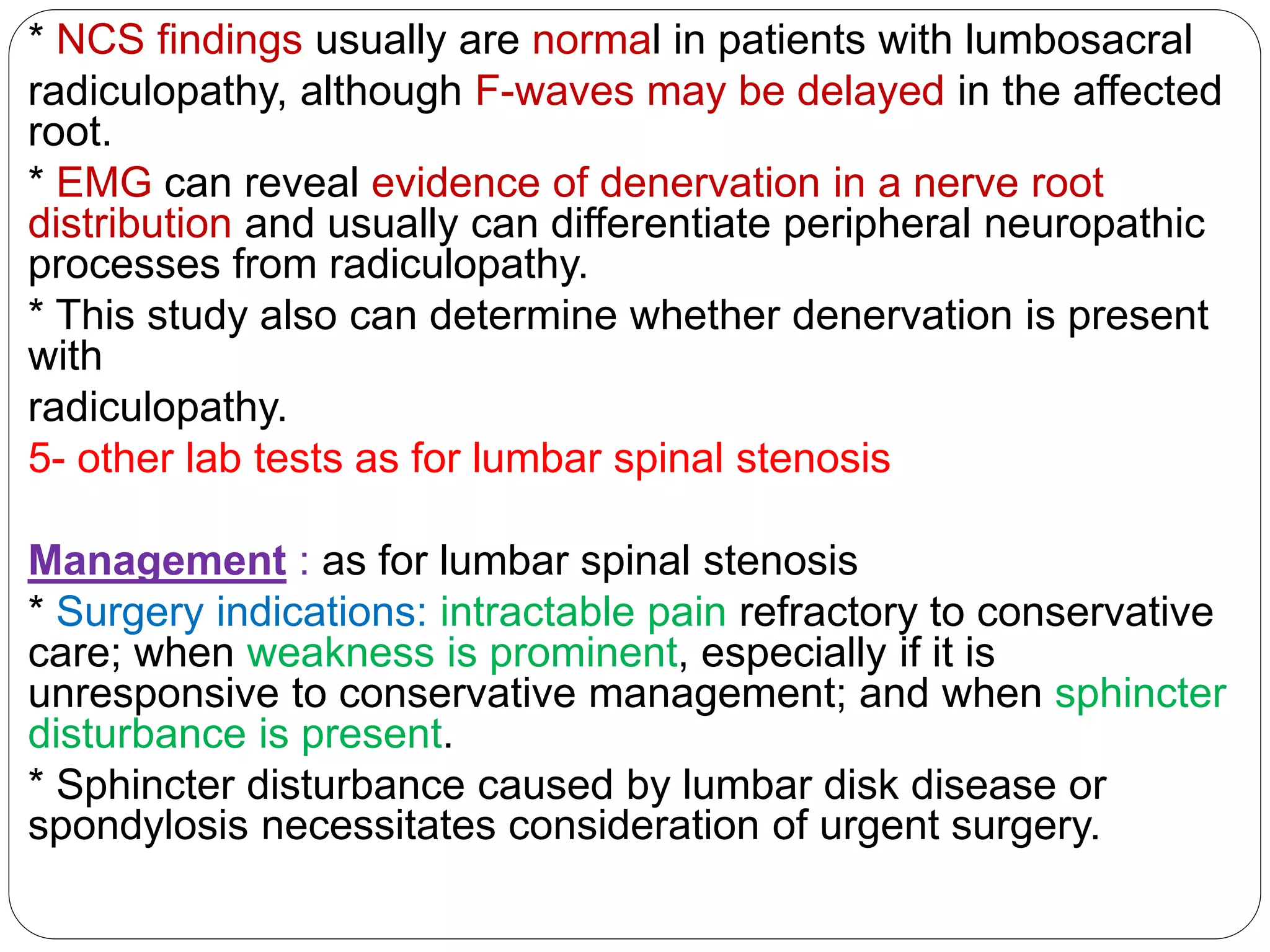 lower back and leg pain approaches | PPTX