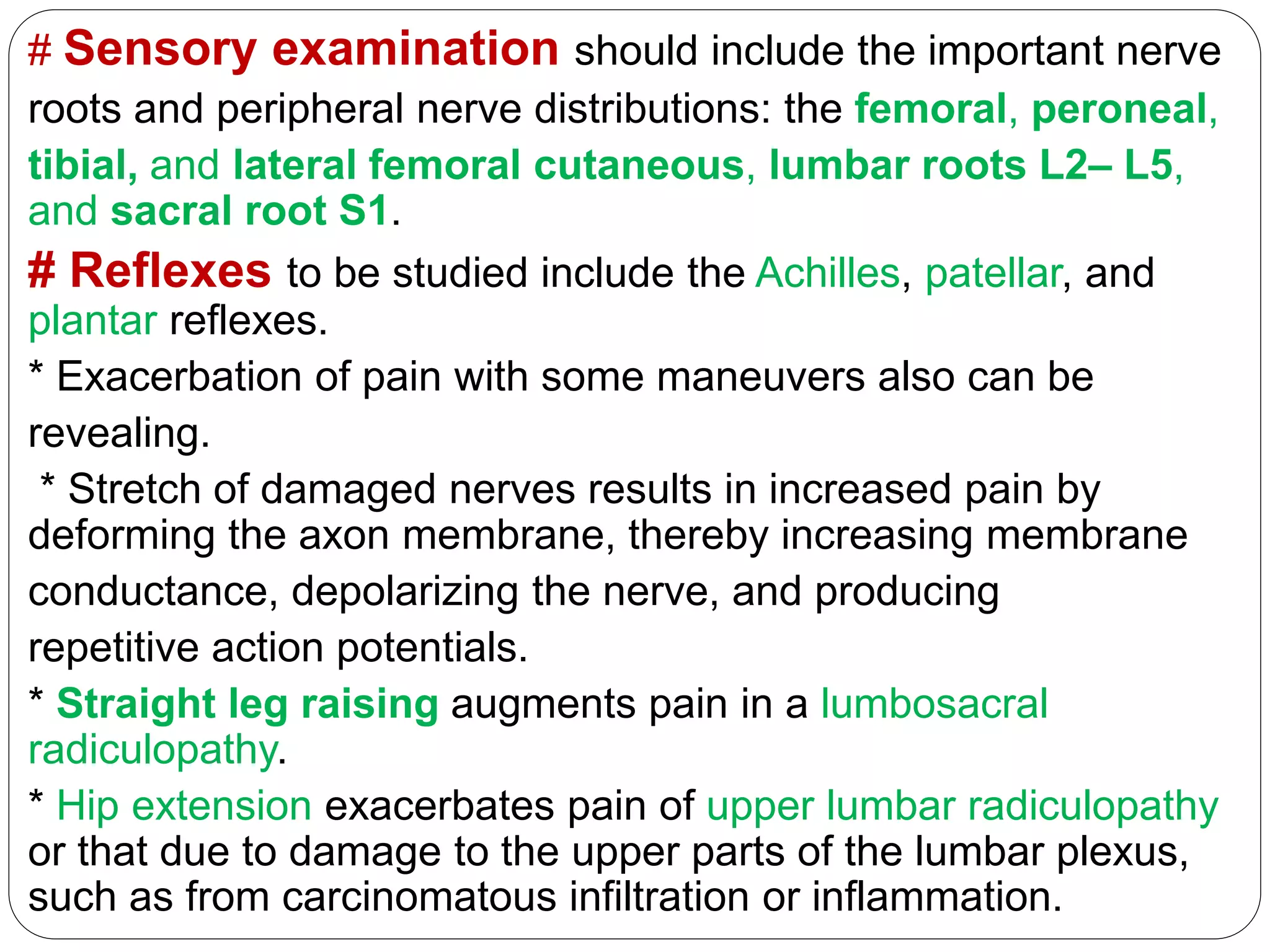 lower back and leg pain approaches | PPTX