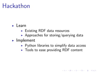 BioHackathon 2010 Intro | PDF