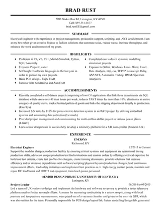Brad rust resume | PDF