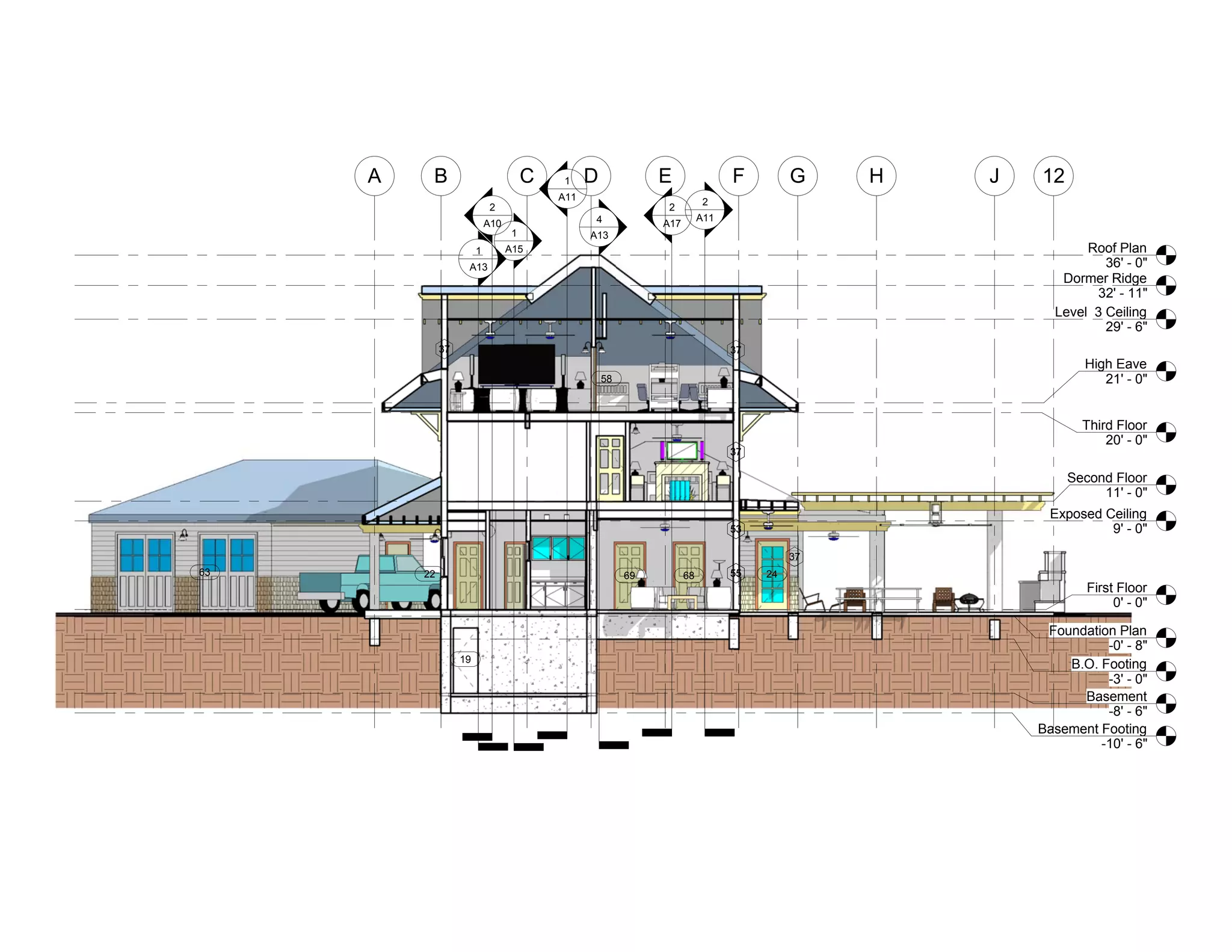 Small House Section Section 1 Long Axis N S | PDF