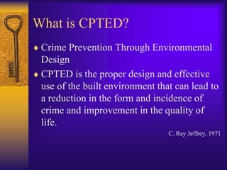Brad Young CPTED Sample | PPTX | Crime & Harmful Acts to Individuals ...