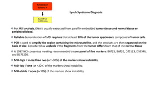 Braf lynch syndrome mmr right and left colon cancer | PPT