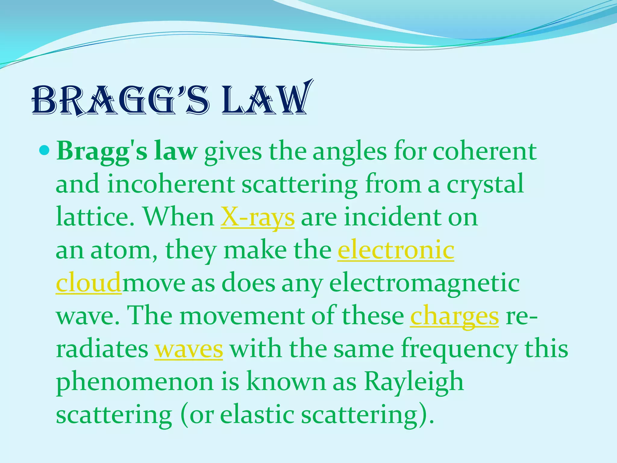 Bragg’s law | PPTX