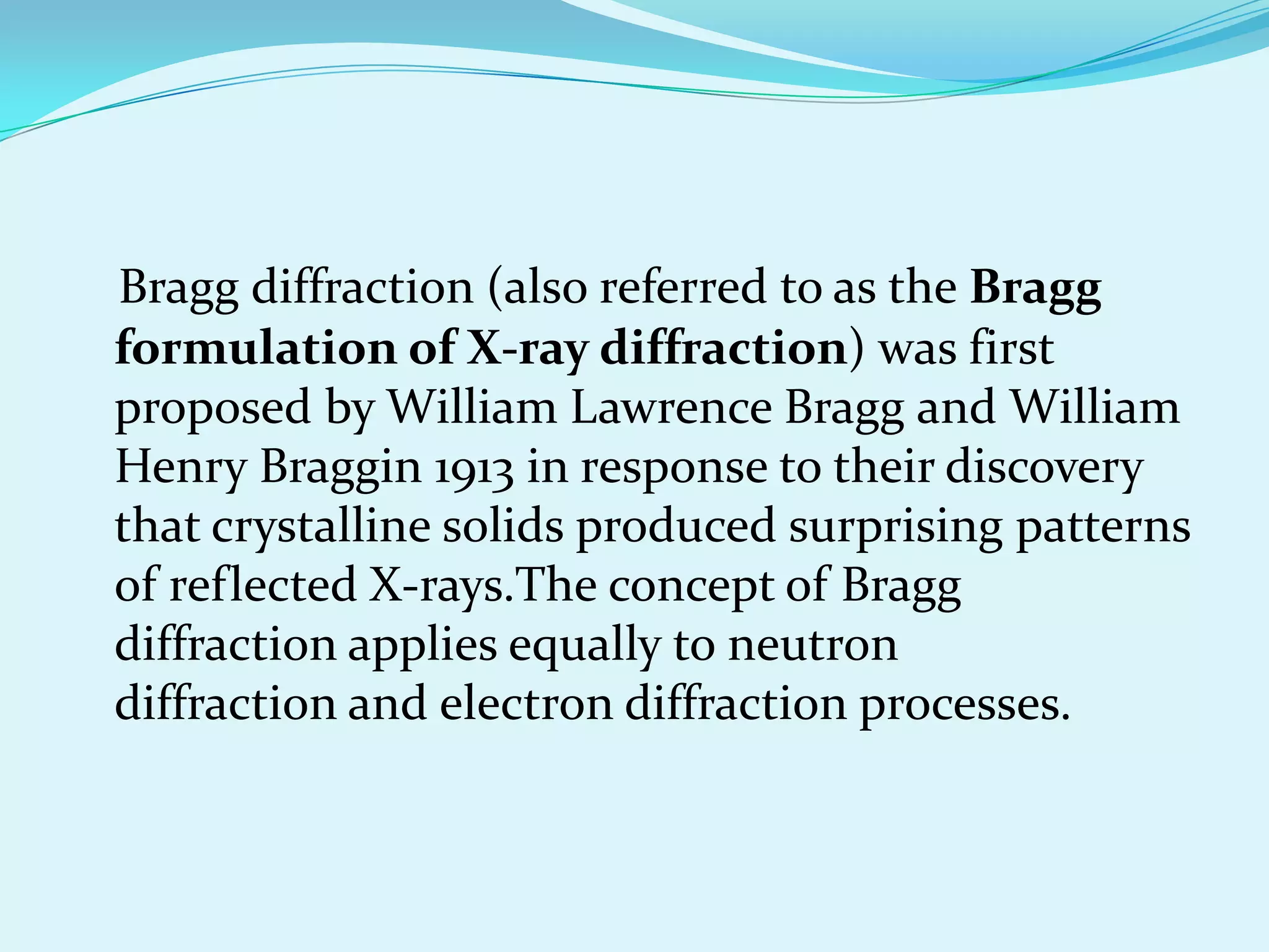 Bragg’s law | PPTX