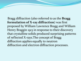 Bragg’s law | PPTX