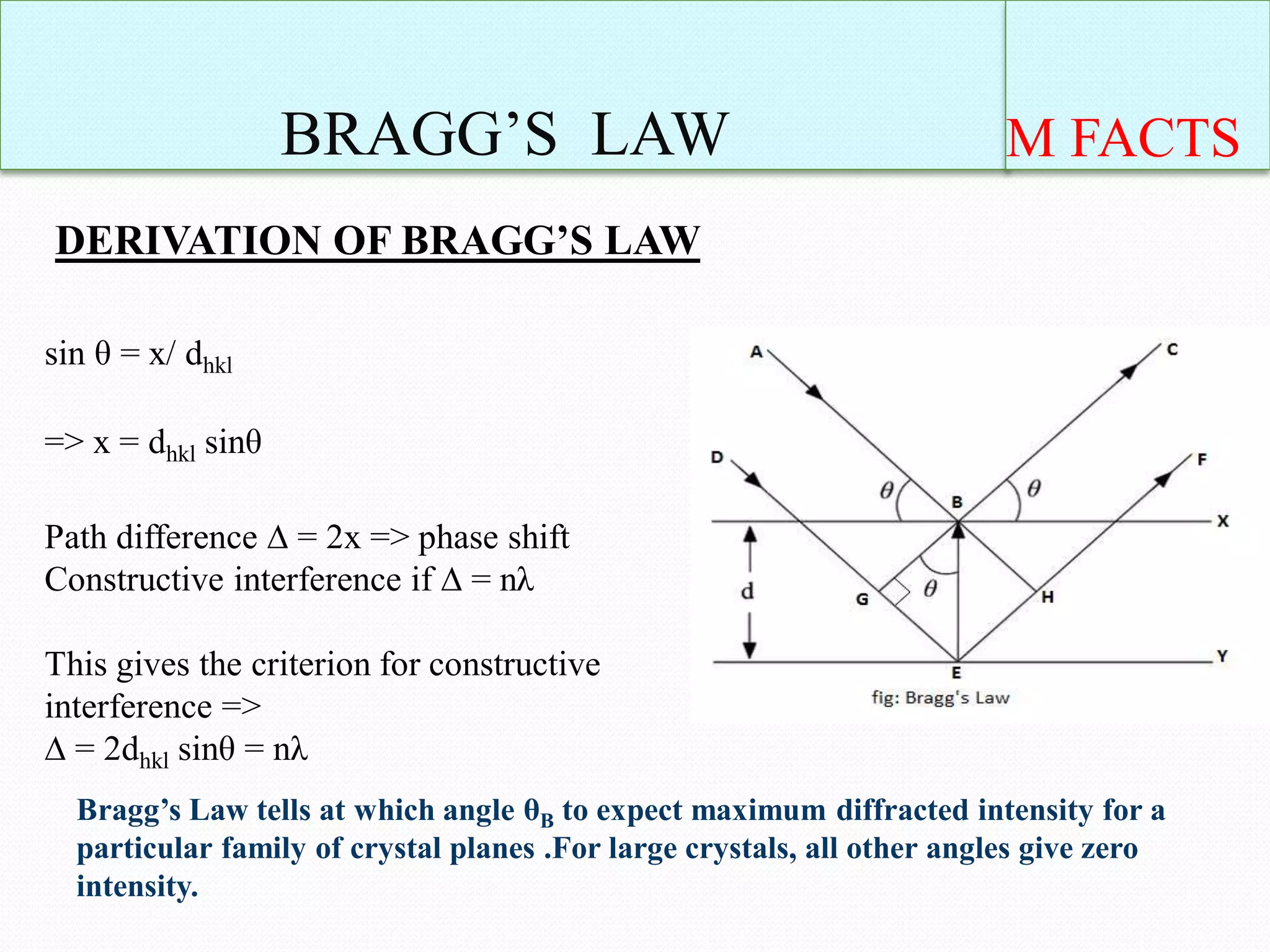 Bragg's law | PDF | Physics | Science