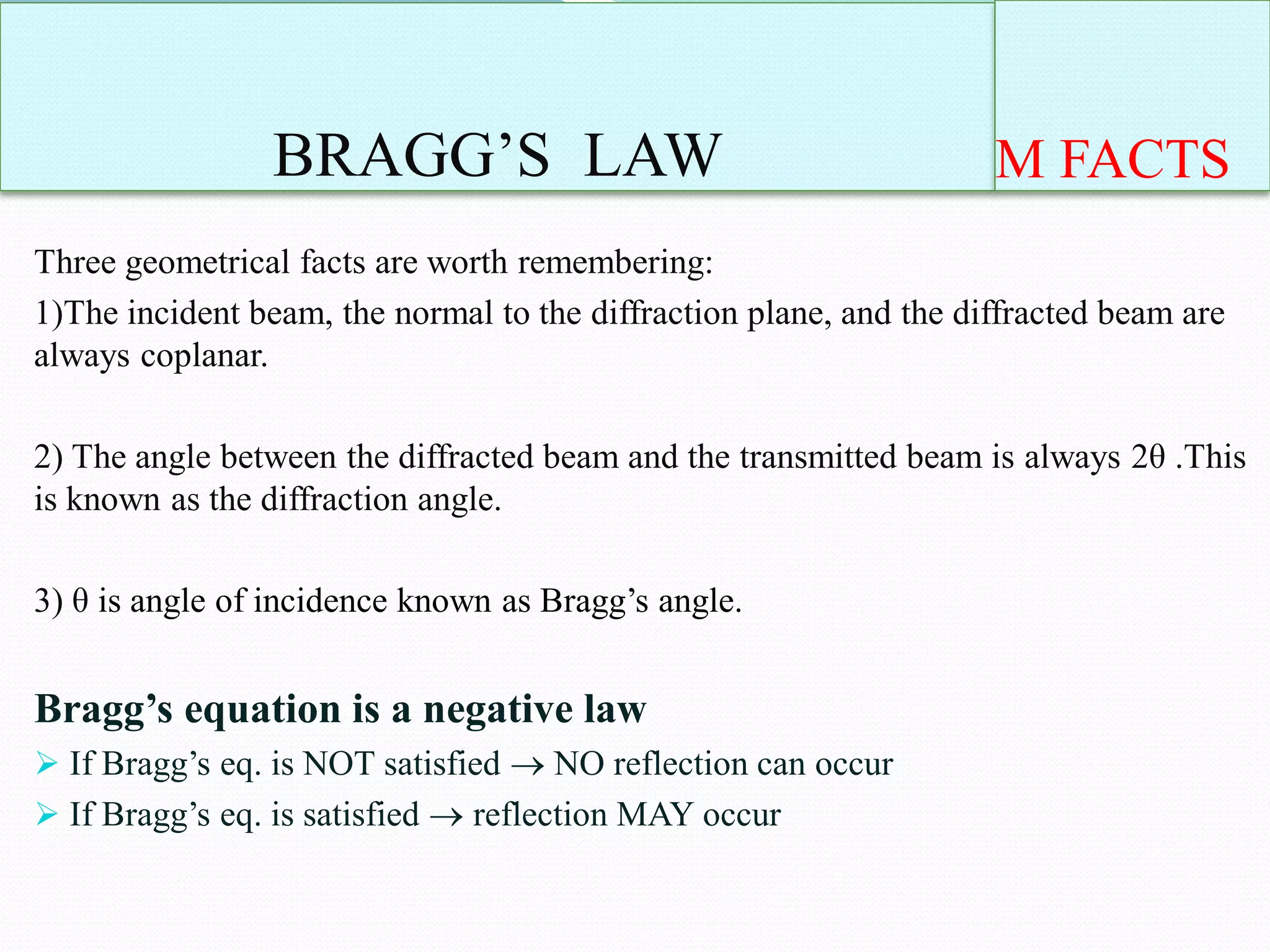 Bragg's law | PDF