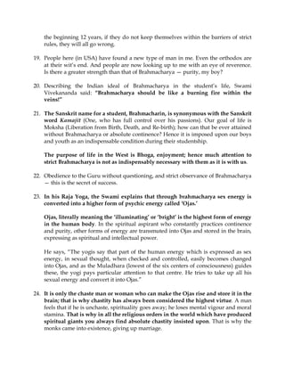 Brahmacharya (Celibacy) Quotes (S Vivekananda) | PDF