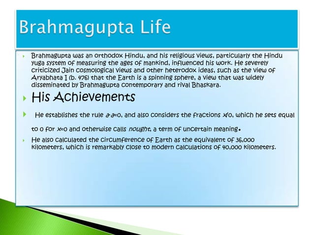 Brahmagupta | PPTX | Hinduism | Religion & Spirituality