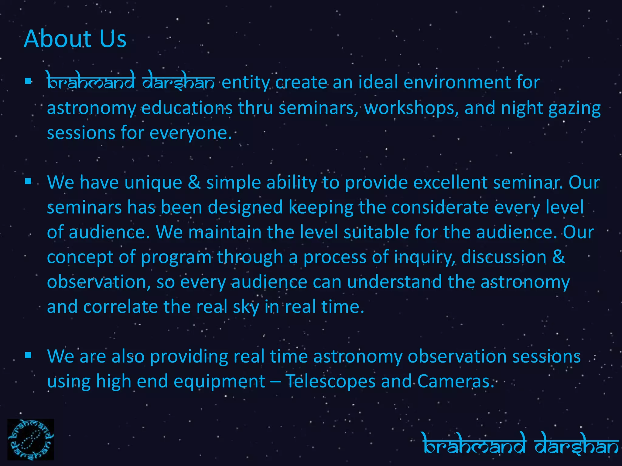 Brahmand darshan introduction v1.0 | PPT