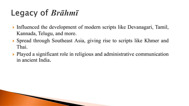 Brahmi Scripts Introduction with full depth | PDF