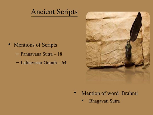 Brahmi Script | PPTX