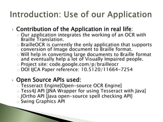 BrailleOCR: An Open Source Document to Braille Converter Application | PPT