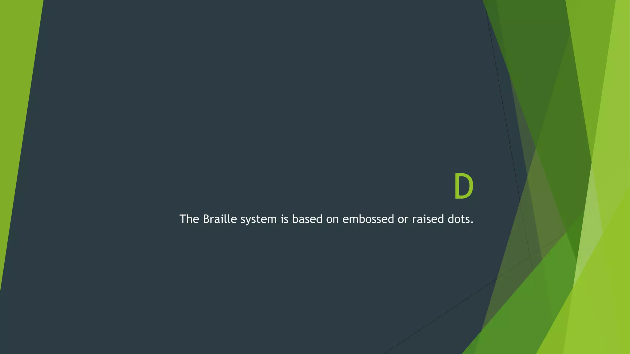 Braille reading comprehension questions | PPTX