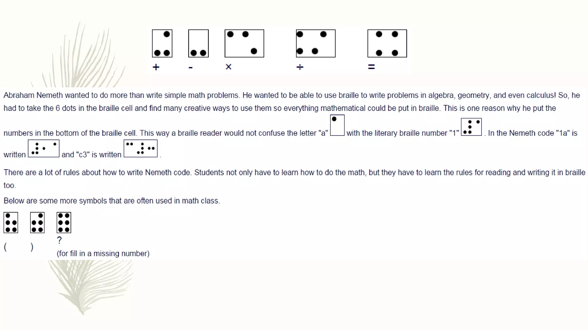 Braille System | PPTX