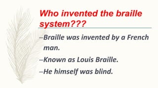 Braille System | PPTX