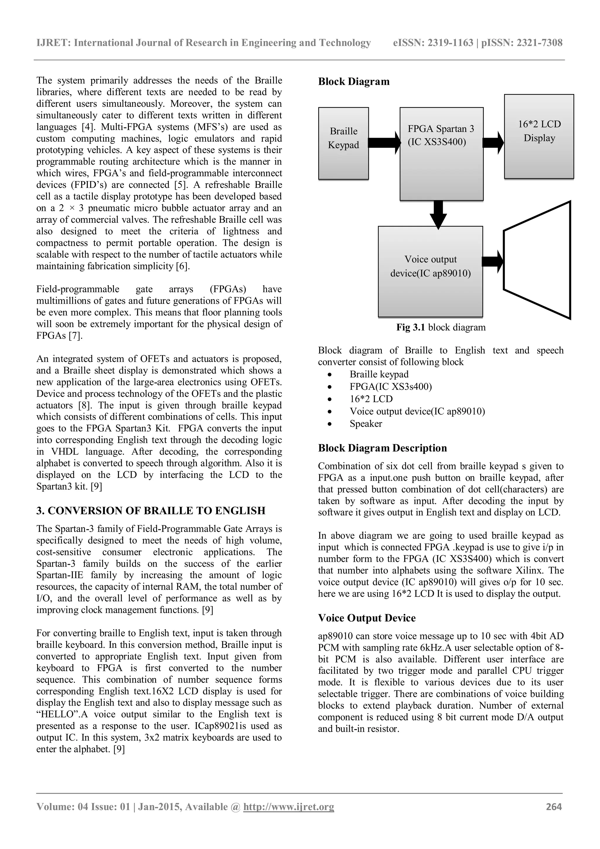 Braille to text and speech for cecity persons | PDF