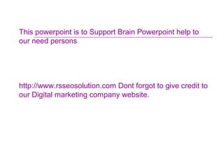 The Brain Powerpoint Presentation | PPT