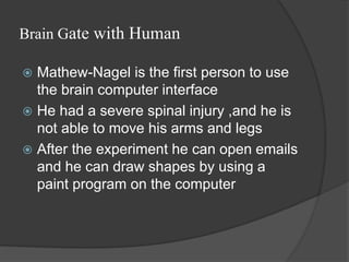 Brain gate technology(AI) | PPT