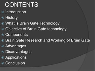 Brain gate technology(AI) | PPTX