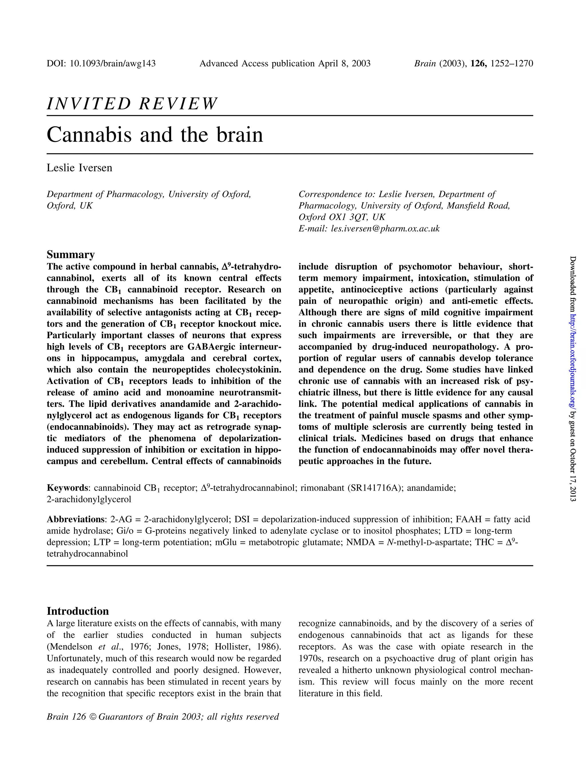 Brain 2003-iversen-1252-70 | PDF