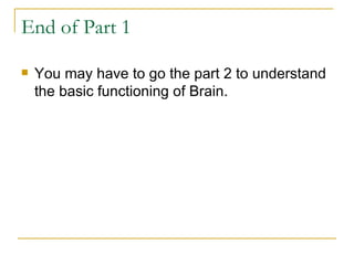 Brain and Its Functions- Part 1 | PPT