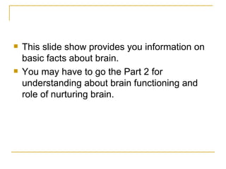 Brain and Its Functions- Part 1 | PPT