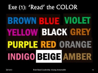 BRAIN BASED LEADERSHIP | PDF | Education