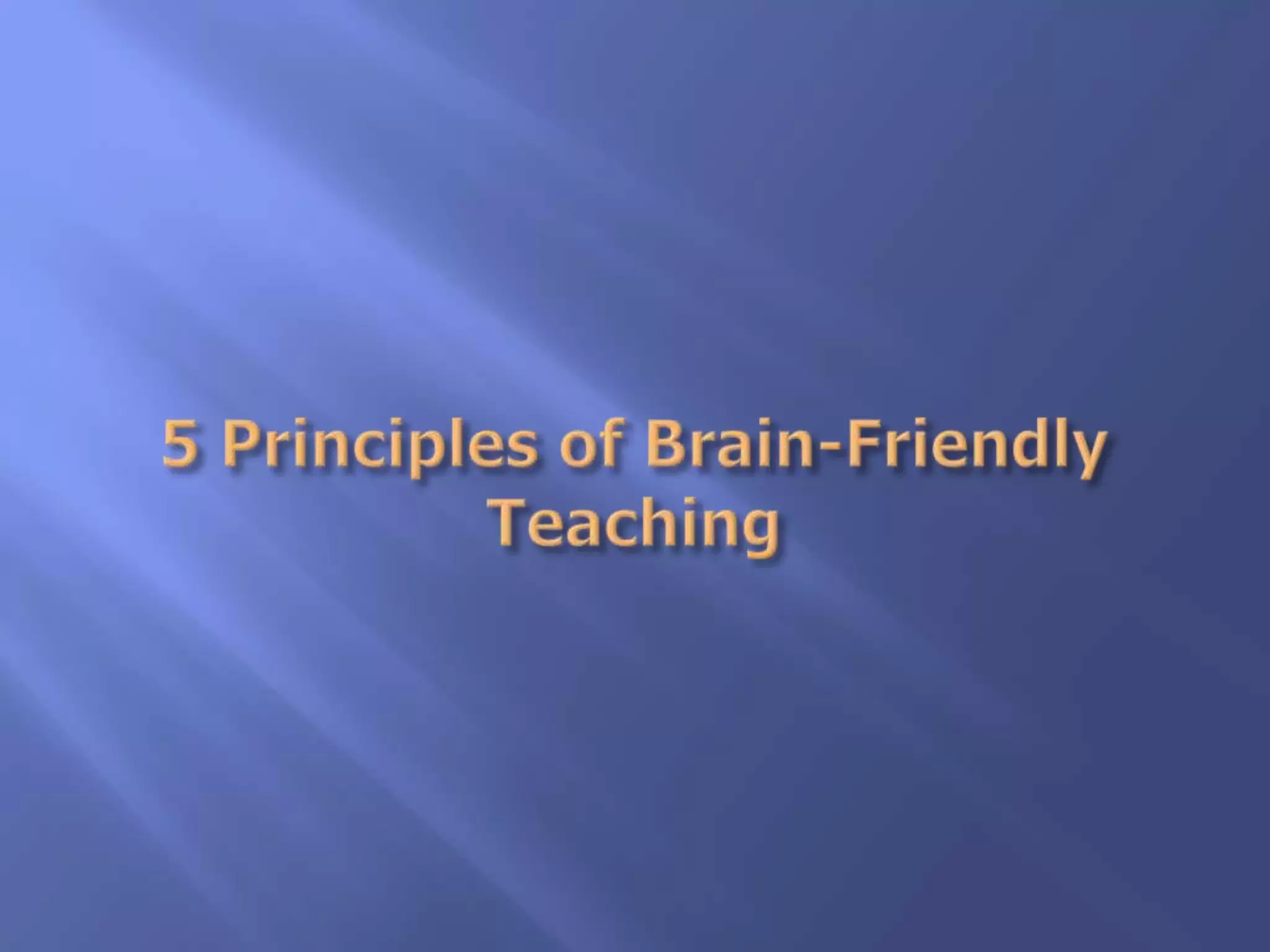 Brain based teaching | PPTX