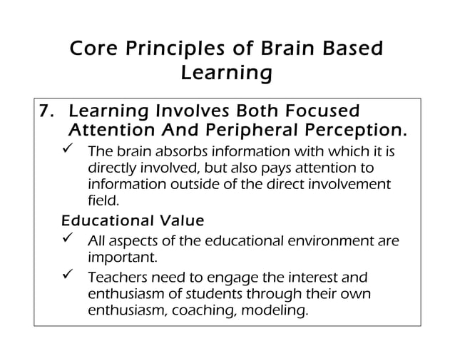 Brain based teaching & Learning | PPT