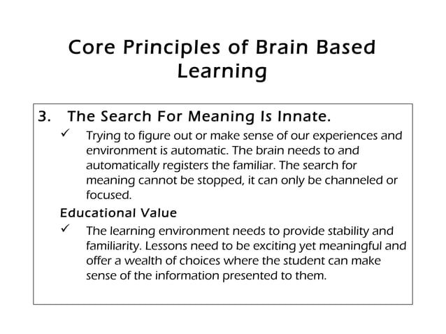 Brain based teaching & Learning | PPT