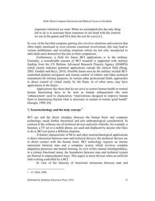 Brain computer interaction and medical access to the brain | PDF