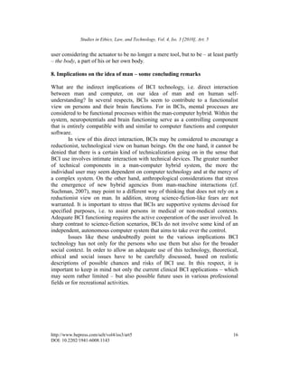 Brain computer interaction and medical access to the brain | PDF