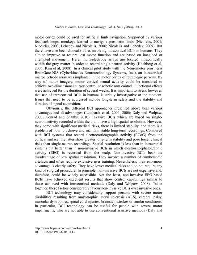 Brain computer interaction and medical access to the brain | PDF | Brain and Nervous System ...