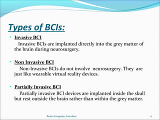 Brain computerinterface-by jyot virk | PPT