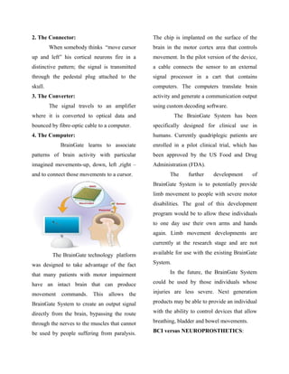 Brain computer interface | PDF
