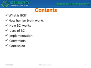 Brain computer interface | PPTX