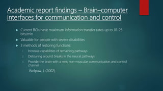 Brain controlled-interfaces | PPTX