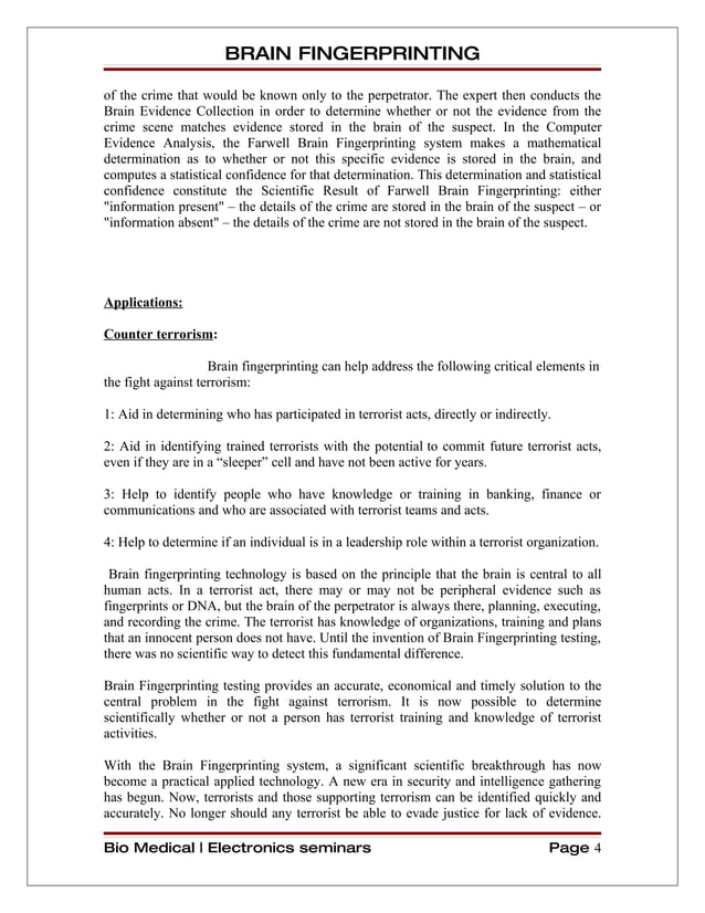 Brain fingerprinting | PDF