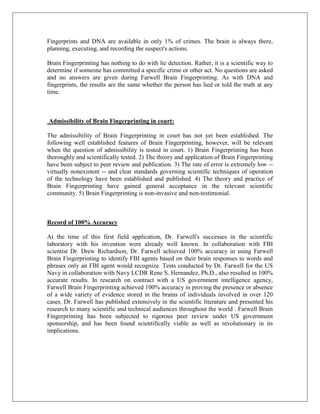 Brain fingerprinting detail report | PDF