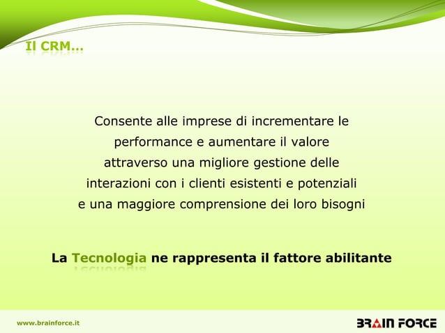 Brain Force e CRM | PPT