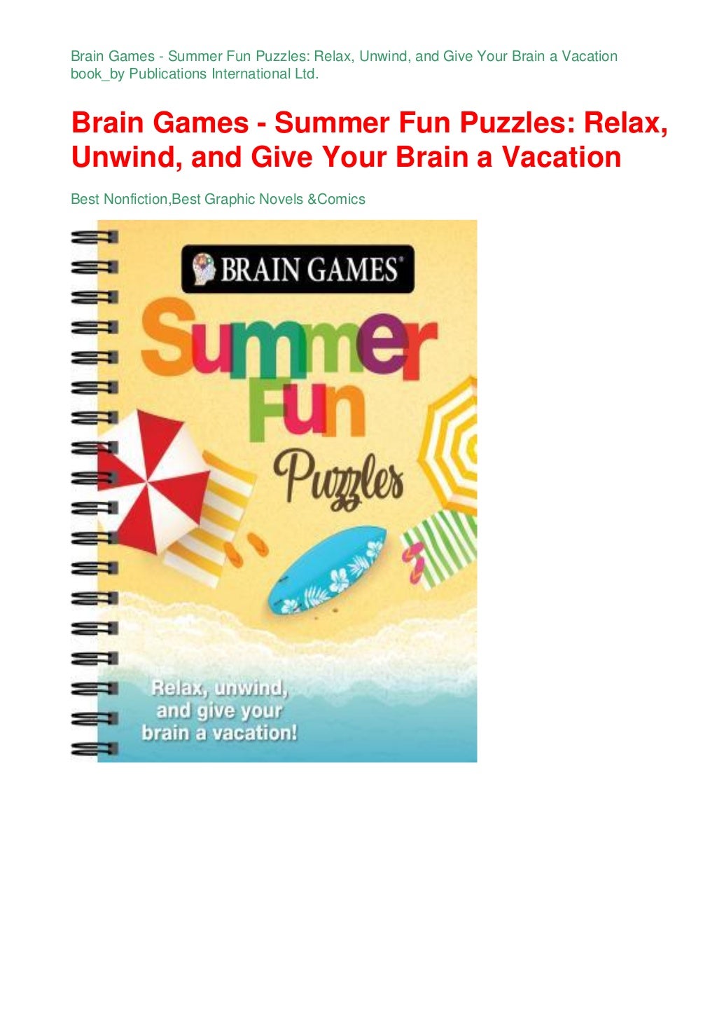 Brain Games Summer Fun Puzzles Relax Unwind And Give Your Brain A brain-games-summer-fun-puzzles-relax-unwind-and-give-your-brain-a