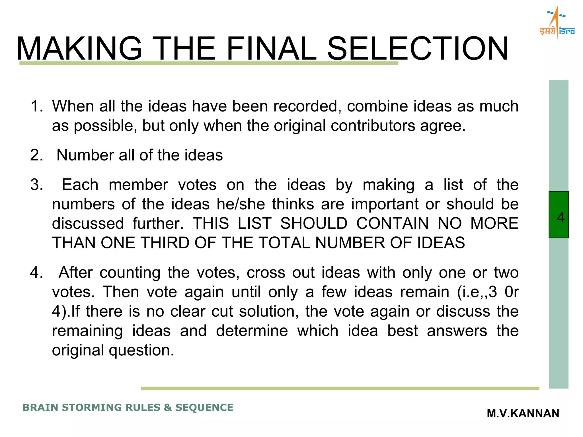 Brain storming-rules | PPT