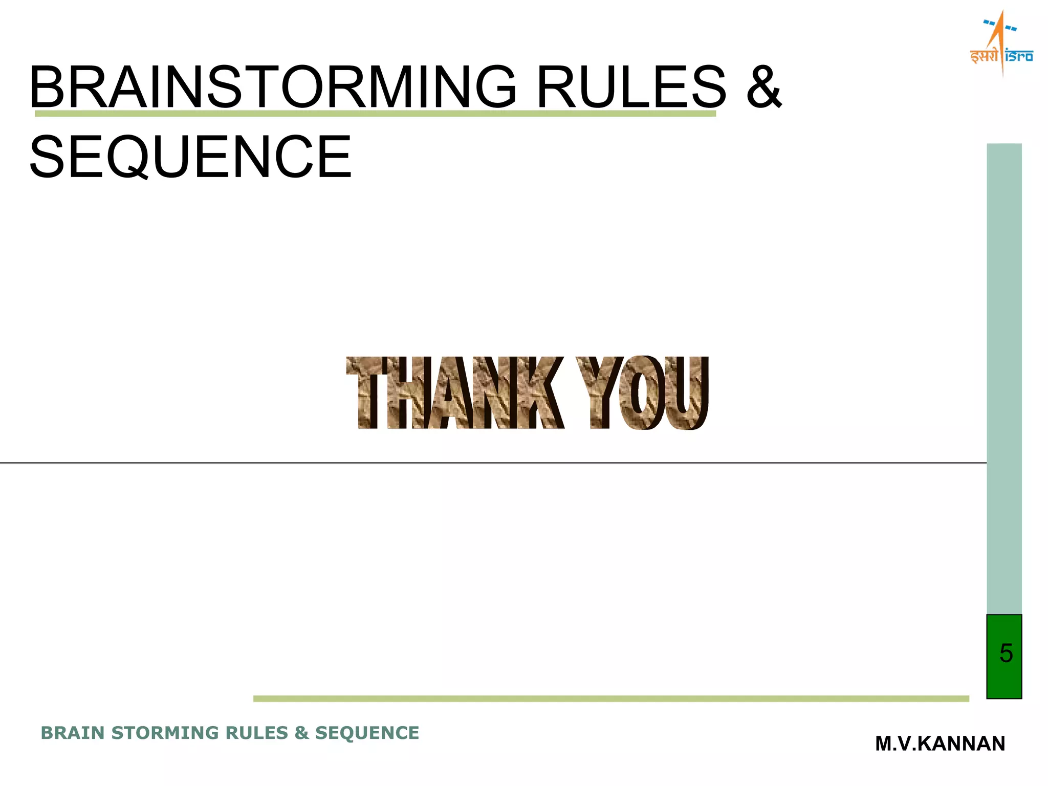 Brain storming-rules | PPT