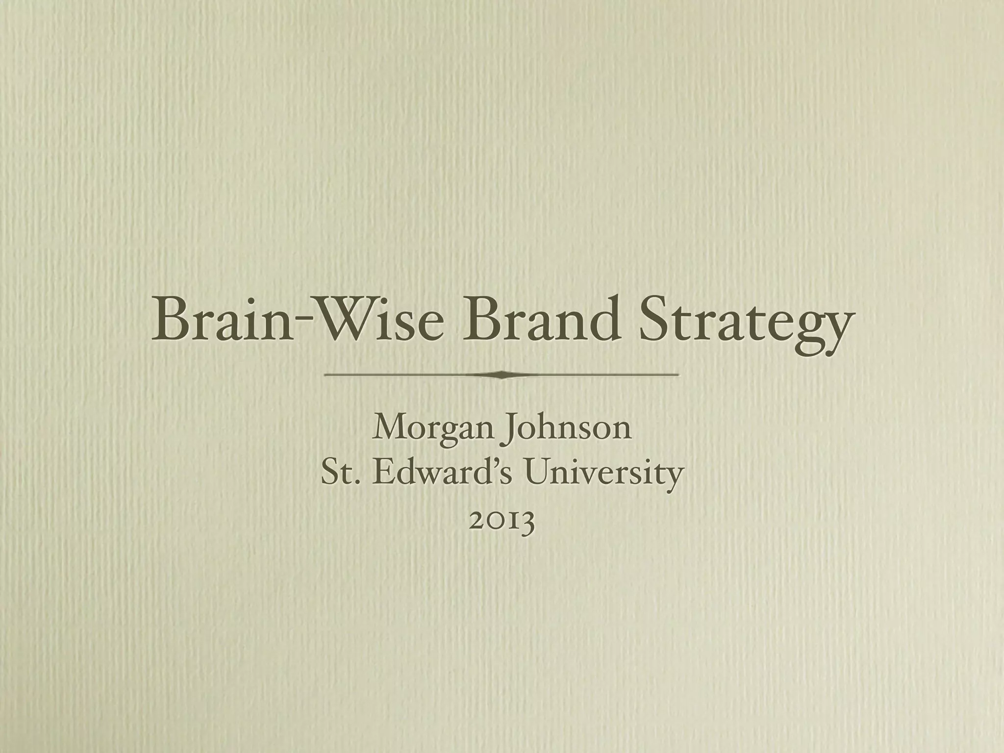 Brain-Wise Brand Strategy | PPT