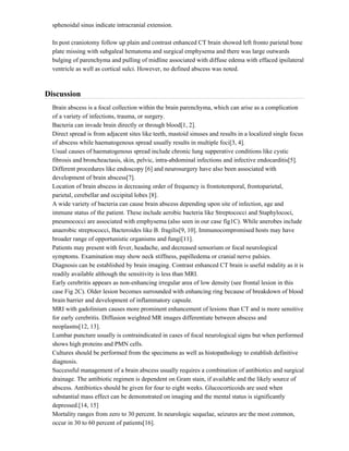 Brain abcess case | PDF