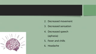 brain abscess, signs and symptoms, diagnostic tests, c/f. | PPTX